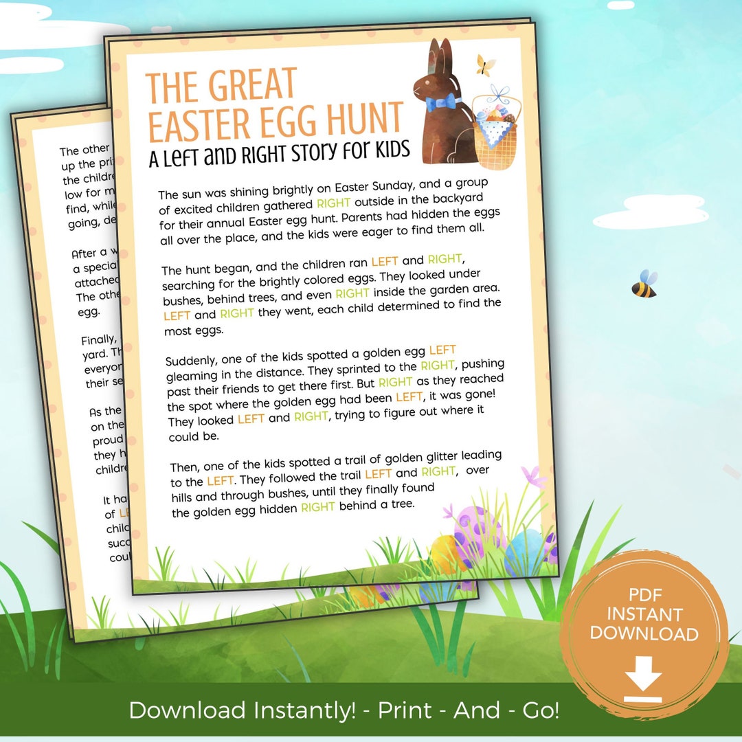 Easter Left Right Game, Printable Pass the Gift Game, Easter Gift ...