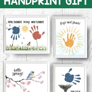 April Showers Bring May Flowers Handprint Activity, Preschool or ...