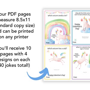 Unicorn Valentine Card Instant Download Printable Valentine - Etsy