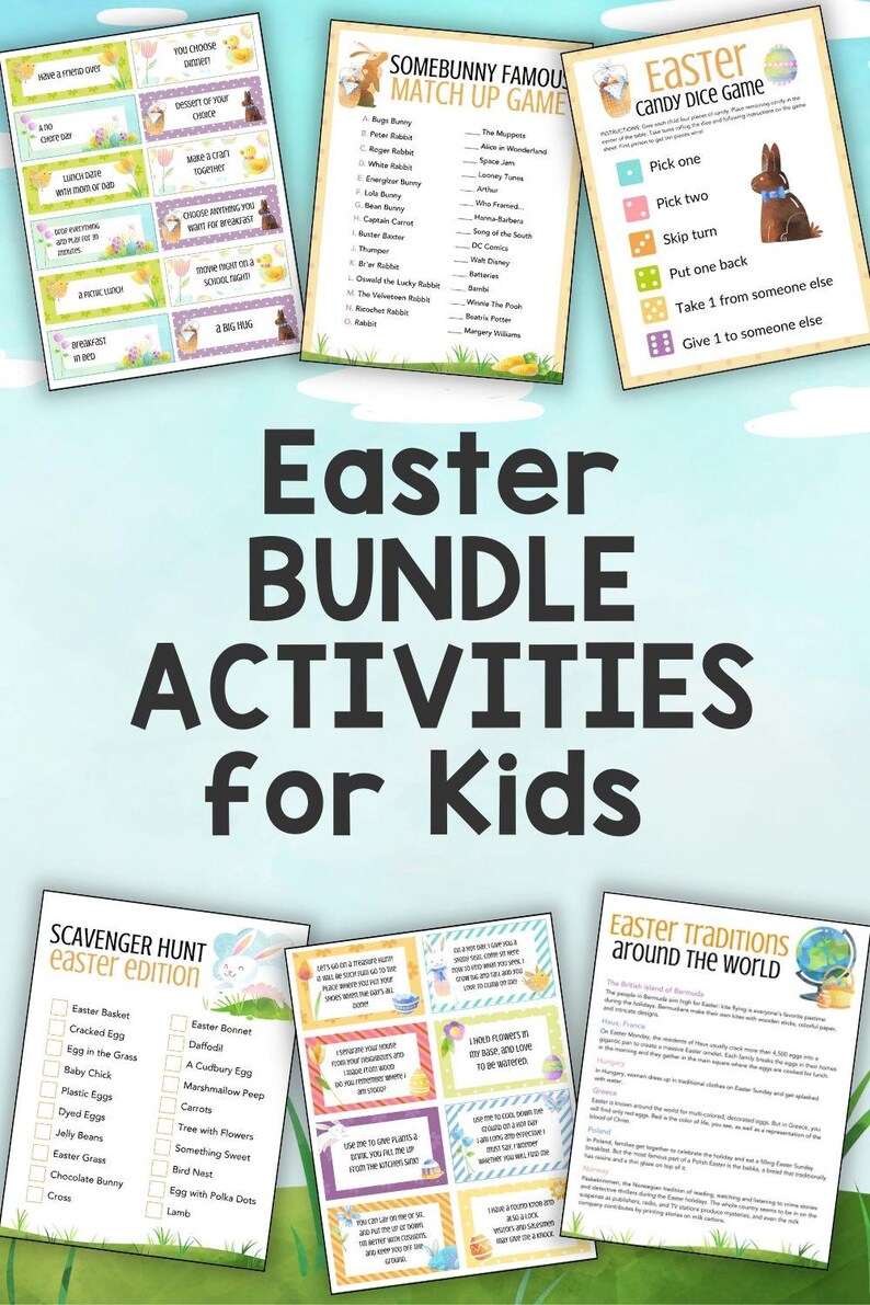 Some Bunny Famous Easter Game, Printable Easter Games for Families or ...