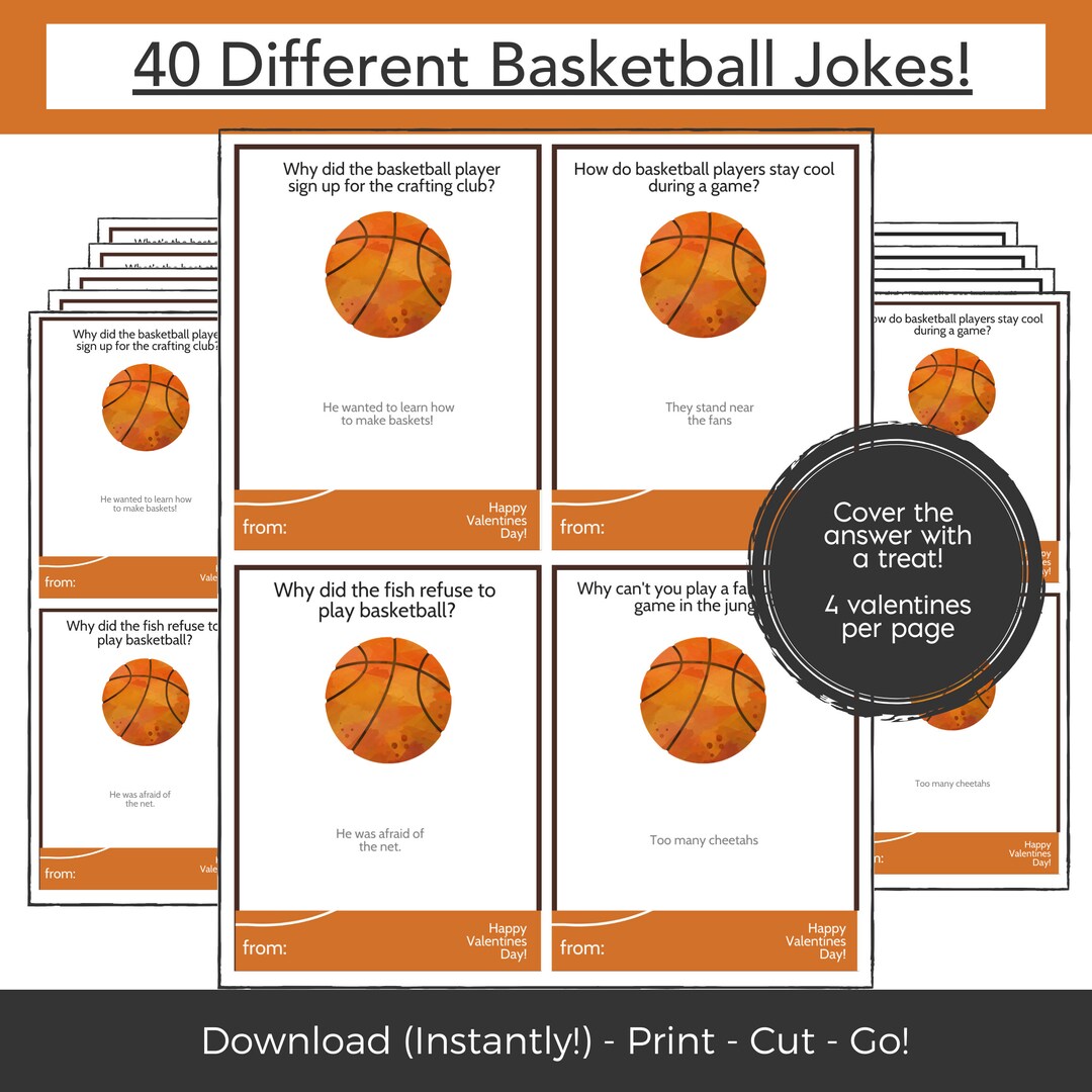 Basketball Valentine, Printable Valentine Cards for Kids, Kids ...