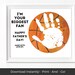 Printable Fathers Day Card, Big Fan Sports Basketball Handprint Craft ...