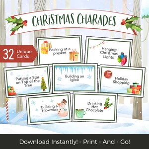 Christmas Charades, Christmas Games for Families, Kids, & Adults ...