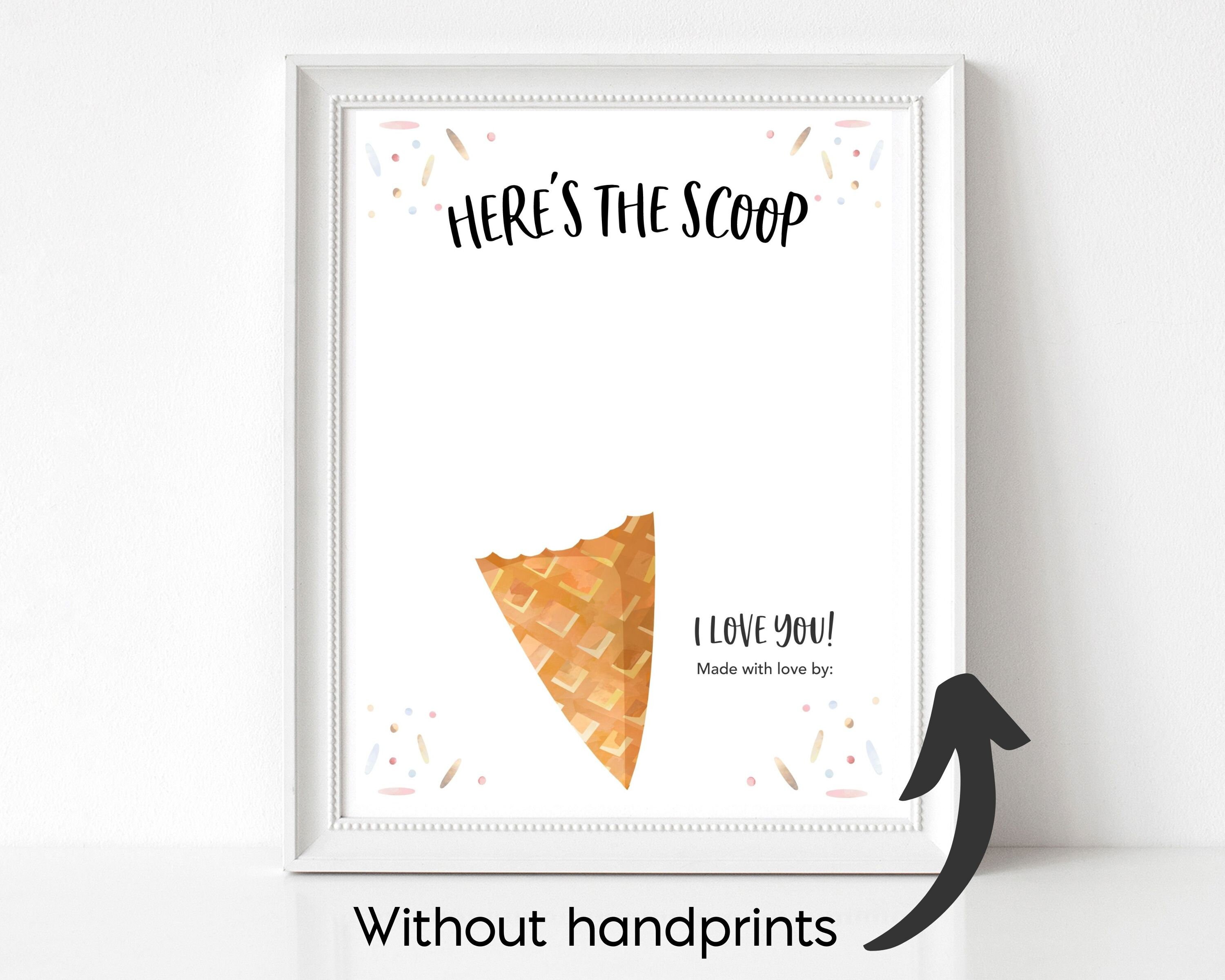 Ice Cream Handprint Art, Kids or Toddler Handprint Art, Grandparent ...