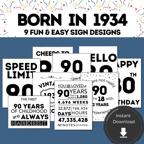 90th Birthday Decorations - Etsy