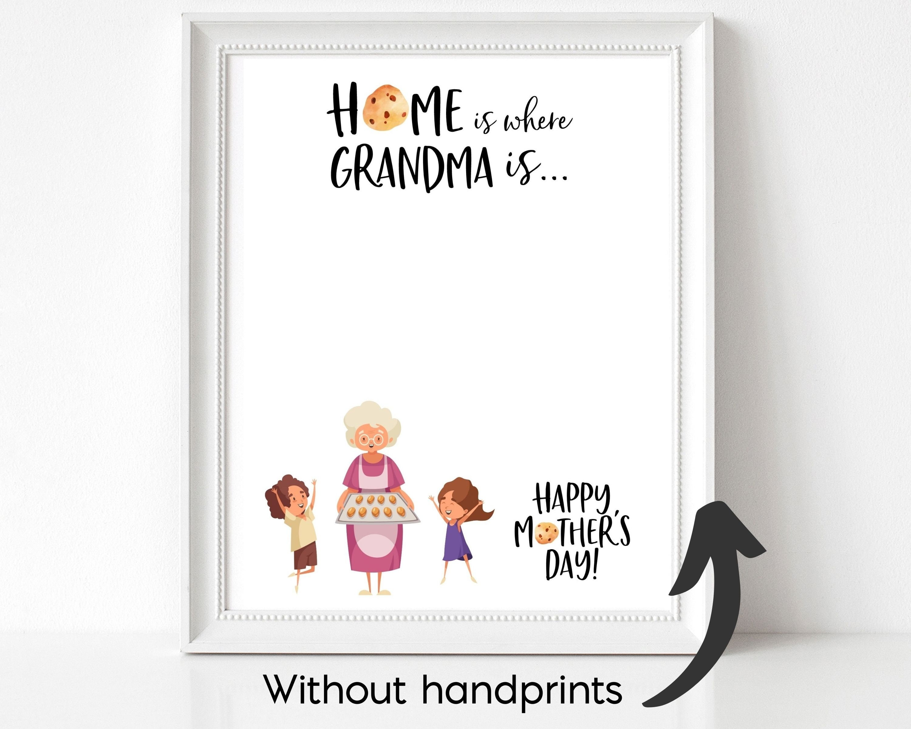 Mothers Day Handprint Art DIY Mothers Day Gift for Grandma - Etsy