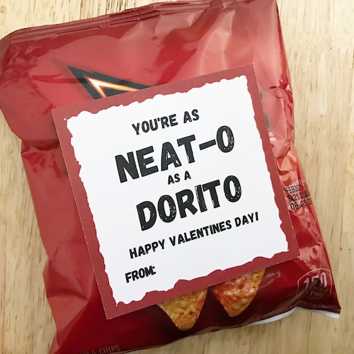 Nacho Valentine Card Kids Non Candy Valentine Printable Kids - Etsy