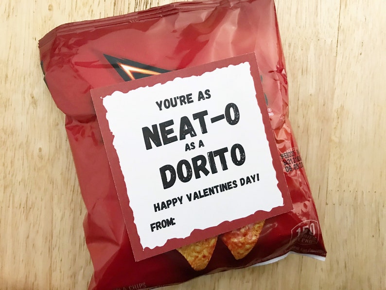 Nacho Valentine Card Kids Non Candy Valentine Printable Kids - Etsy