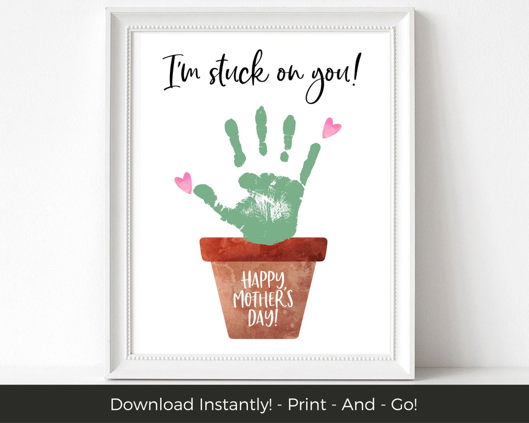 Mothers Day Handprint for Mom, Printable Handprint Craft, Activities ...