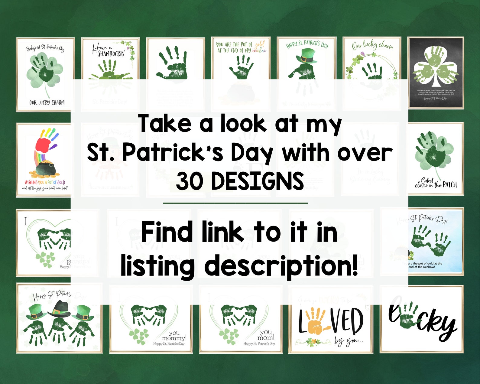 Printable St Patricks Day Handprint Craft Ideas St Patricks - Etsy