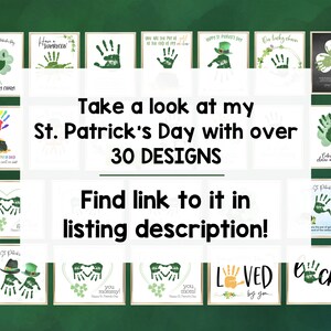 Printable St Patricks Day Handprint Craft Ideas St Patricks - Etsy