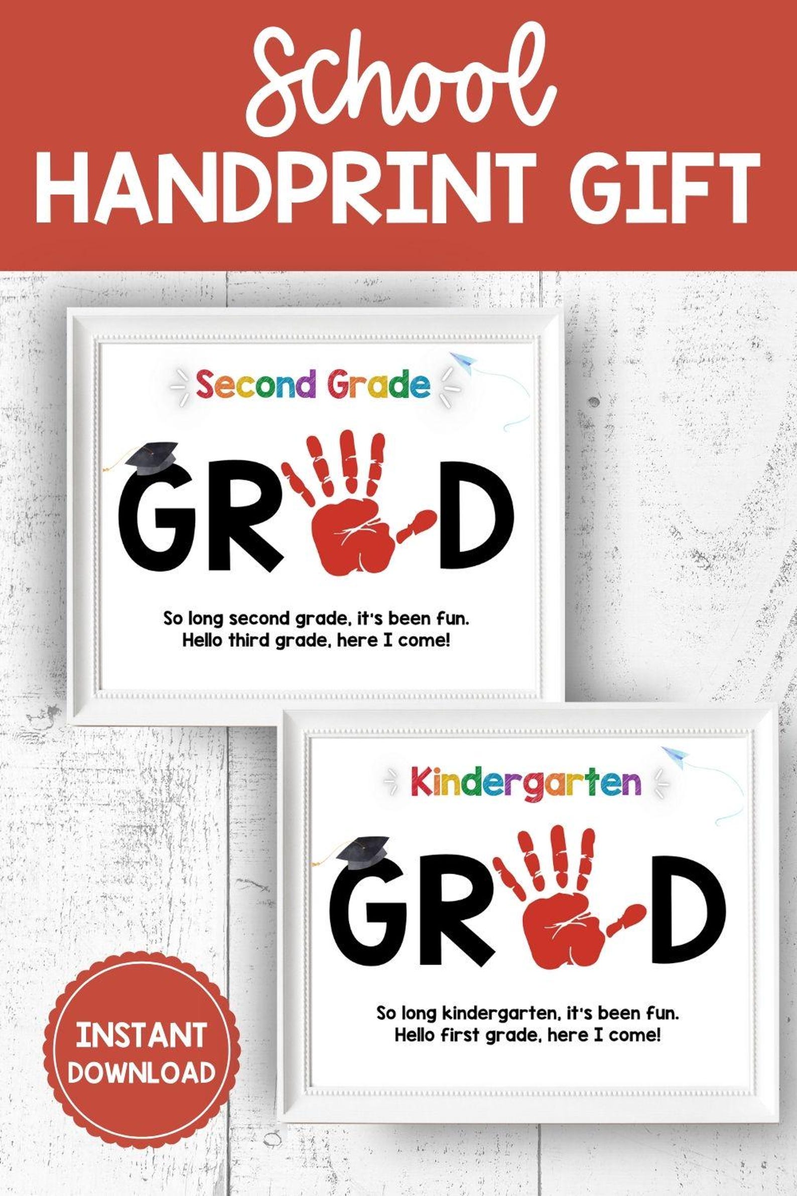 Kindergarten Graduation Handprint Art, Kinder End of School Year ...