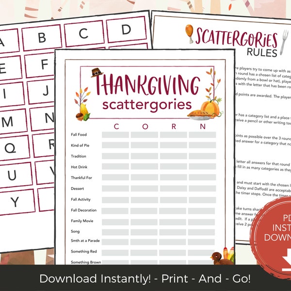 Office Scattergories - Etsy