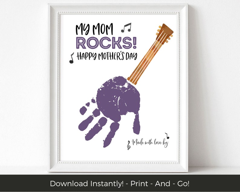Printable Mothers Day Handprint Craft for Kids Mom Gift From - Etsy
