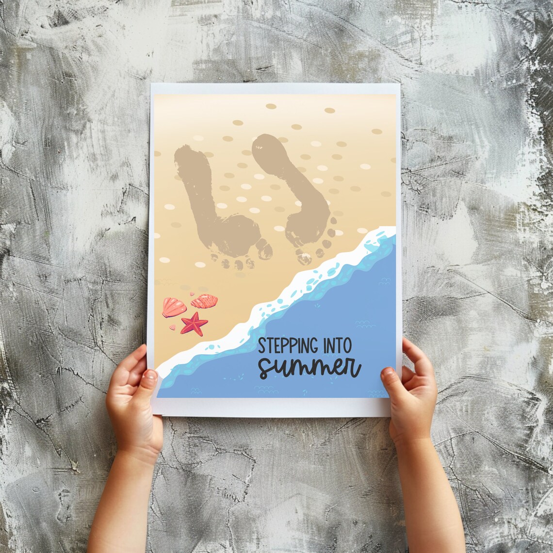 Stepping Into Summer Footprint Craft, Last Day of School Activity ...