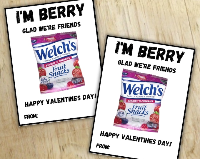 Valentine Day Fruit Snack Card Printable, Classroom Valentines Day ...