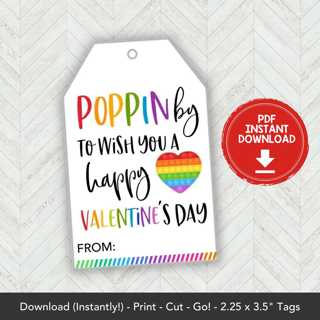 Pop It Valentine Cards, Preschool Valentine Pop It Fidget Toy Kids ...