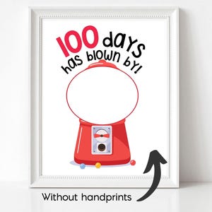 100 Days of School Fingerprint Keepsake BUNDLE, 100 Days of School ...