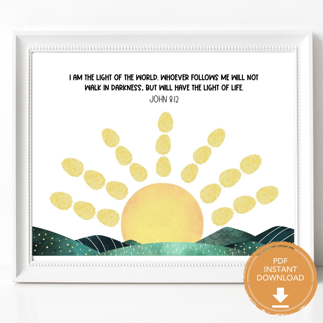 Scripture Craft Printable, Handprint Art for Kids, Easy Bible Crafts ...
