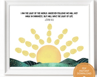 Scripture Craft Printable, Handprint Art for Kids, Easy Bible Crafts ...