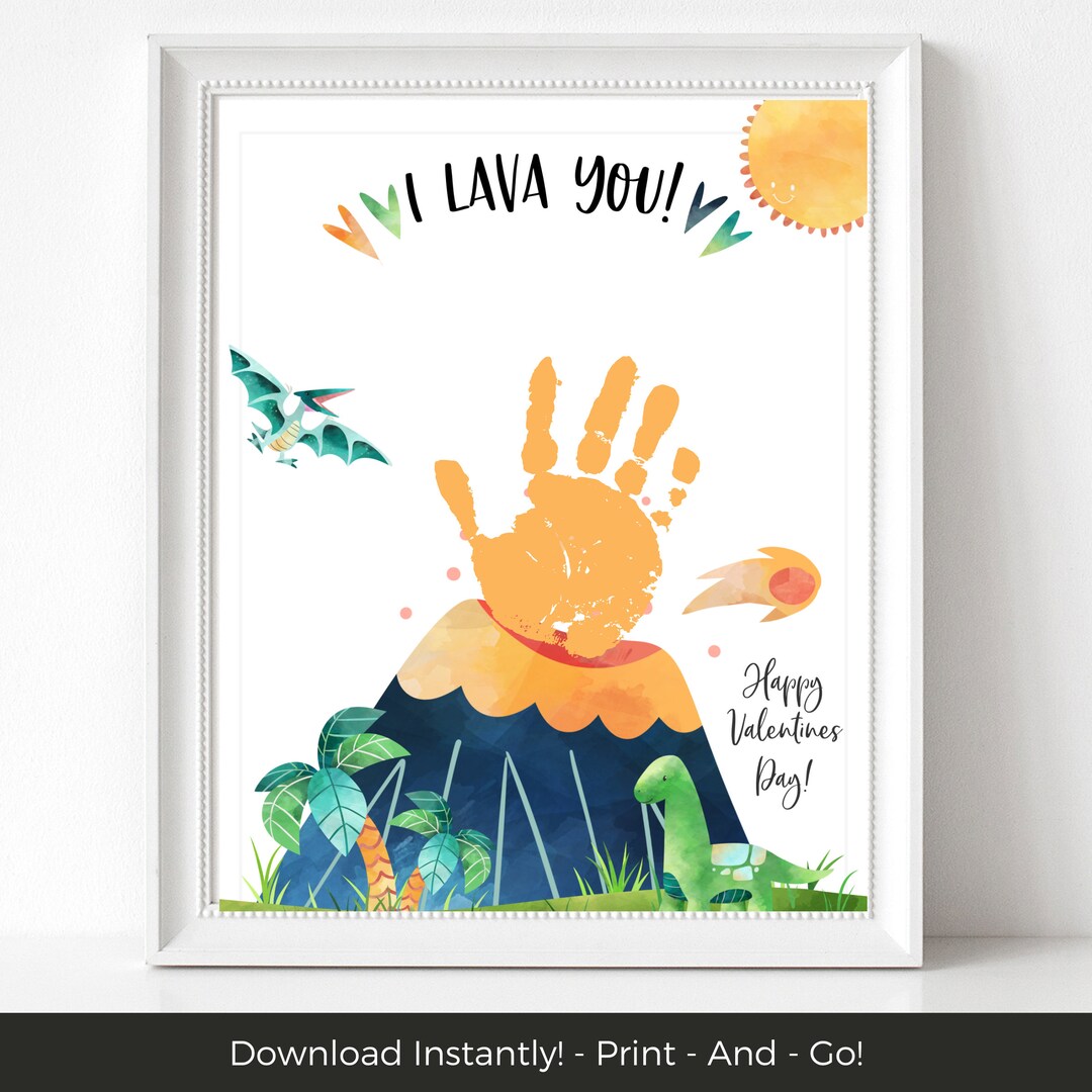 Dinosaur Printable Handprint Art for Kids, Toddler Activities ...