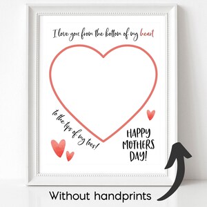 Mothers Day Footprint Craft, Heart My First Mothers Day Baby Footprint ...