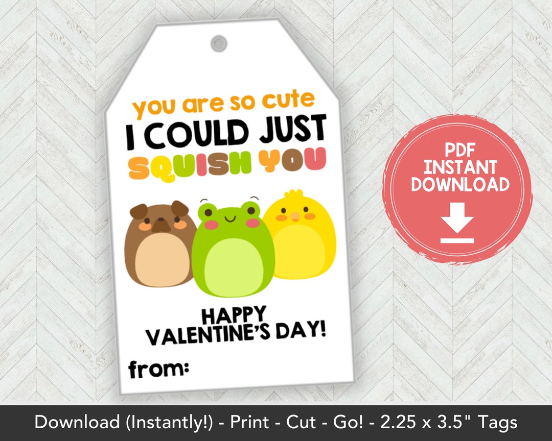 Printable Mochi Squishy Valentines Card Squishies Valentine - Etsy