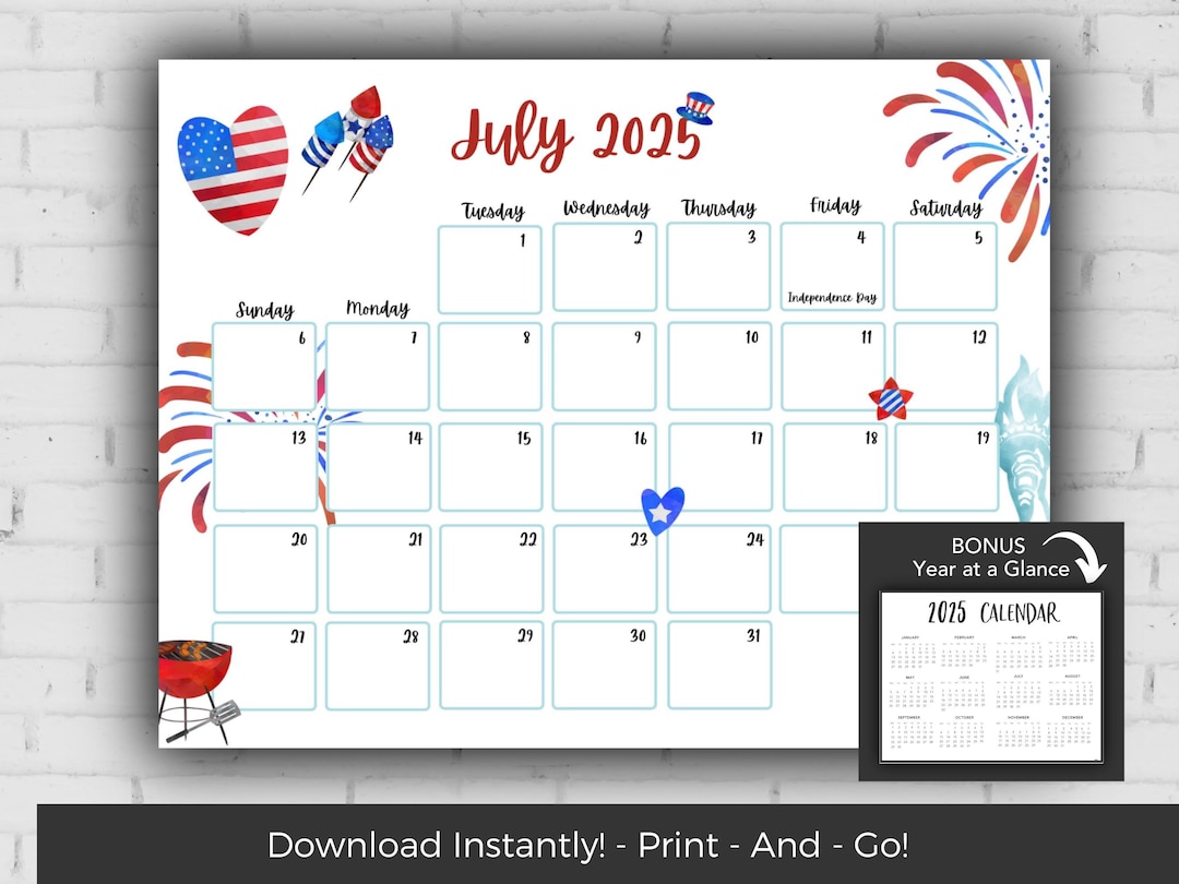 July 2025 Calendar, Kids Calendar Printable, Calendar 2025, Monthly ...