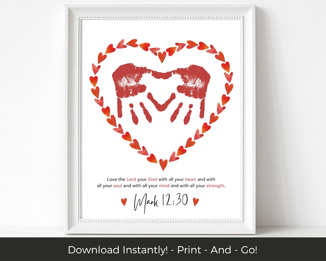 Kids Bible Study Craft Handprint Art Bible Printables - Etsy