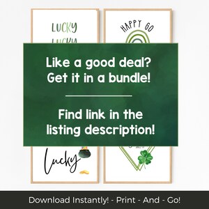 Rainbow St Patricks Day Wall Art Printable Decor, Saint Patricks Day ...