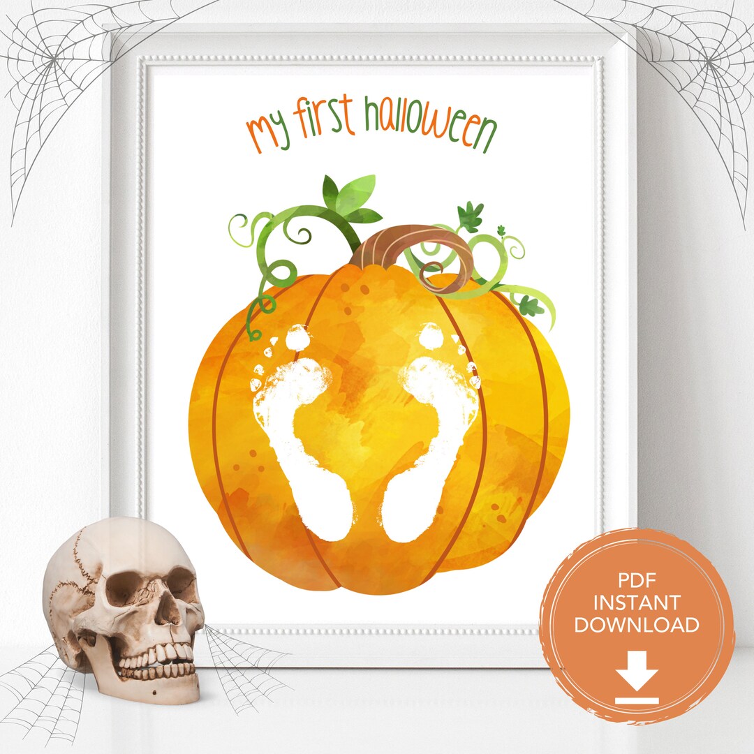 My First Halloween Handprint Craft, Craft for Kids Art, Halloween ...