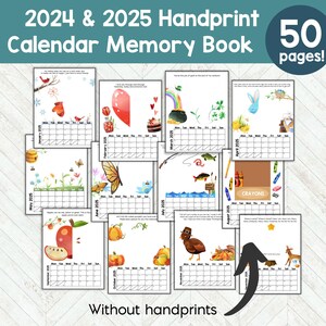 Handprint Calendar 2025 2026, Preschool Handprint Art Printable, 1st ...