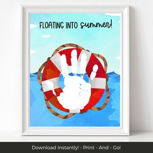 Handprint Ocean Craft, Printable Summer Handprint Art, End of School ...