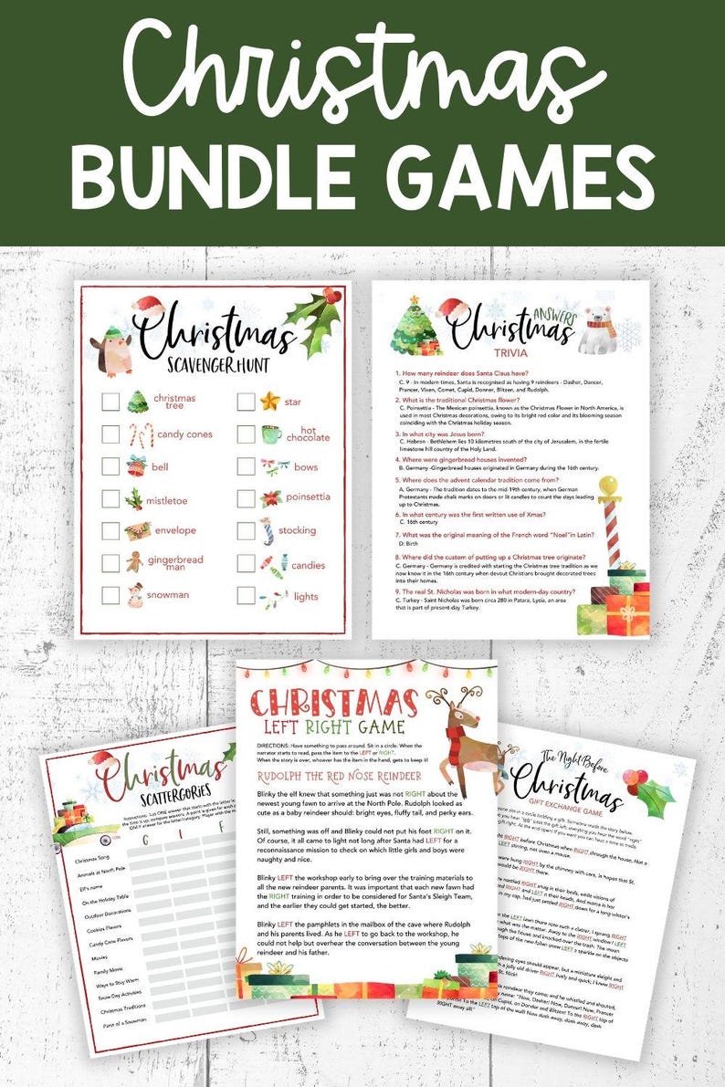 Elf Scavenger Hunt Christmas Games for Families, Printable Christmas ...