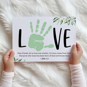 Kids Bible Crafts, Christian Printable Handprint Art for Kids, Easy ...