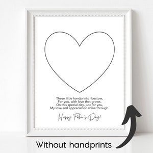 Fathers Day Handprint Printable, Poem for Fathers Day Gift From Kids ...