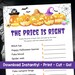 The Price is Right Halloween Printable, Halloween Party Games for Kids ...