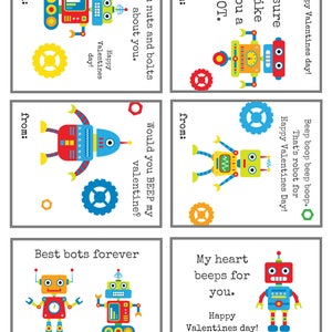 Robot Valentines Printable Robot Valentines Day Card | Etsy