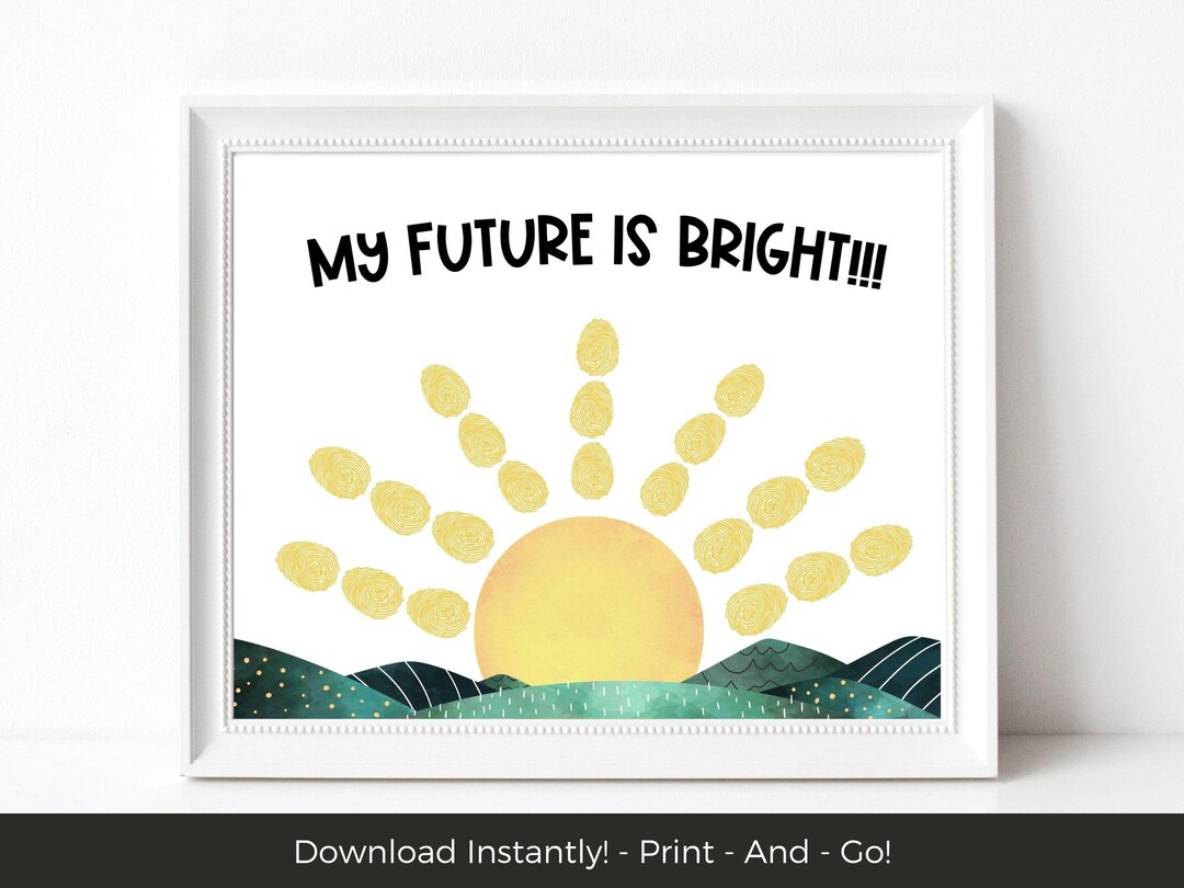 Fingerprint Craft Back to School Printable, First Day of School ...