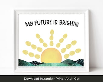 Handprint Craft Back to School Printable, First Day of School Handprint ...