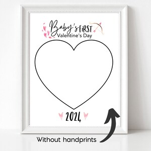 Babys First Valentines Day, Printable Valentine Baby Footprint Art ...