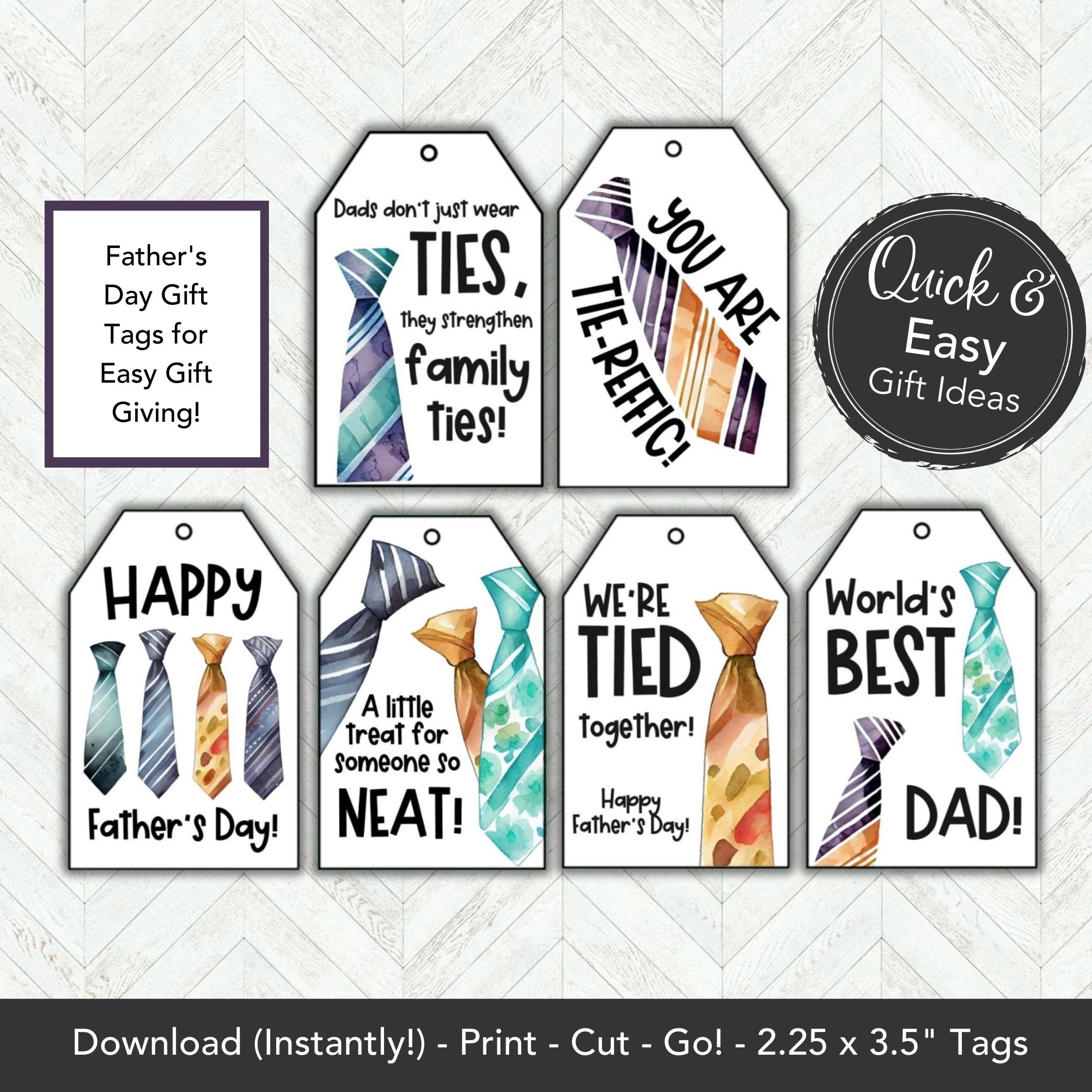 Fathers Day Printable Gift Tag, Fathers Day Gift From Kids Printable ...