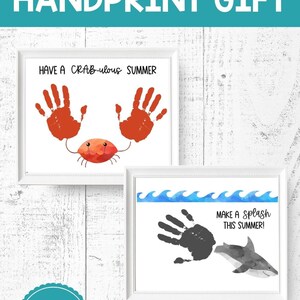 Handprint Shark Craft, Printable Summer Handprint Art, End of School ...