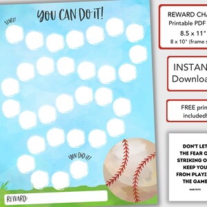 Baseball Reward Chart for Kids Behavior Chart Printable Chore - Etsy