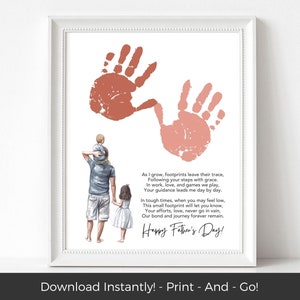 Fathers Day Handprint Printable, Poem for Fathers Day Gift From Kids ...