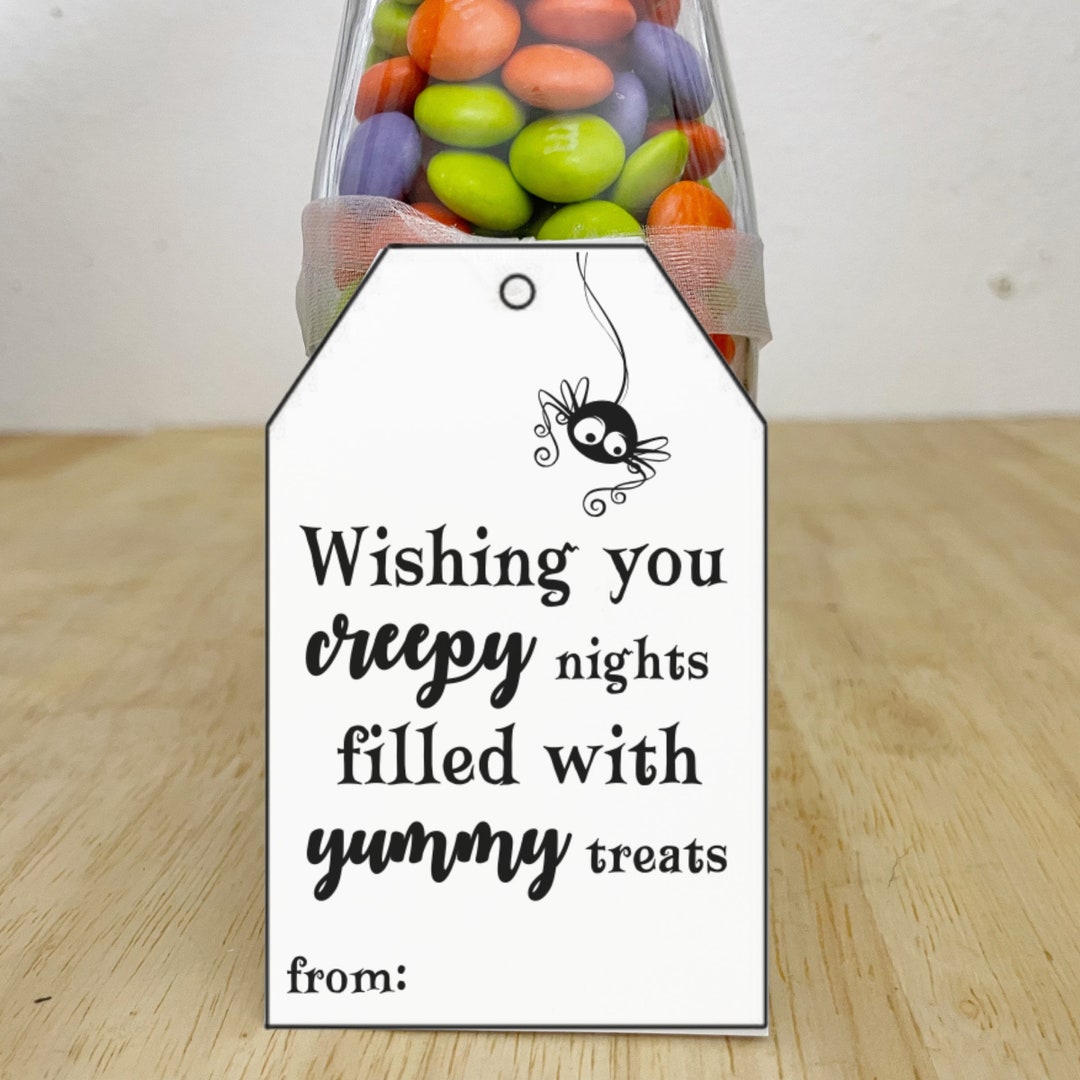 Halloween Gift Tag, Halloween Printable Goodie Bags Tag Download ...