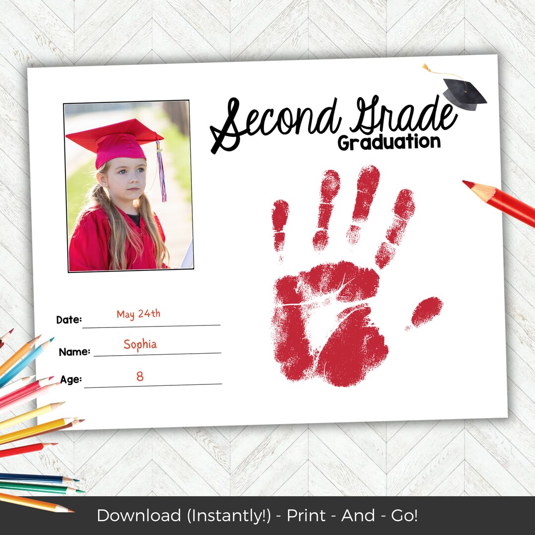 Second Grade Handprint Craft, Goodbye Second Grade, Last Day 2nd Grade ...