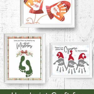 Mistletoe Footprint Kids Christmas Craft, Baby's First Christmas ...