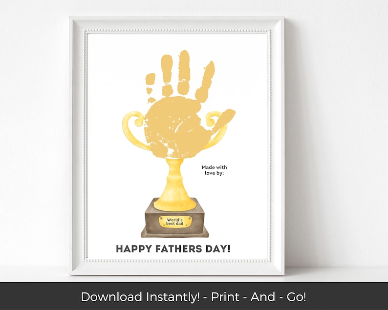 Kids Handprint Art, Printable Fathers Day Card From Baby, Look up to ...
