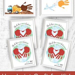 Valentine Handprint Craft, DIY Gift for Dad From Kids, Valentine Craft ...